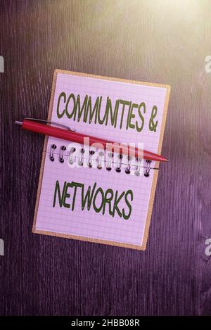 Inspiration showing sign Communities And Networks, Concept meaning ...
