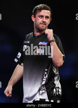 Callan Rydz celebrates after winning his third round match against ...