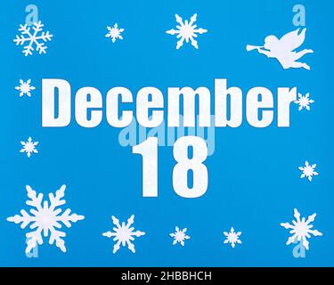 december 18th. Day 18 of month, Simple calendar icon on white ...