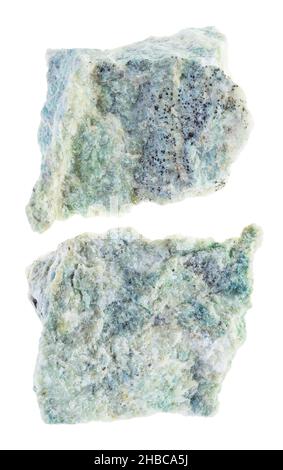 listvenite (Listwanite) mineral isolated on white Stock Photo - Alamy