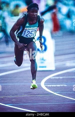 Maria Mutola (MOZ) competing in the Women's 800 meters semi-finals at ...