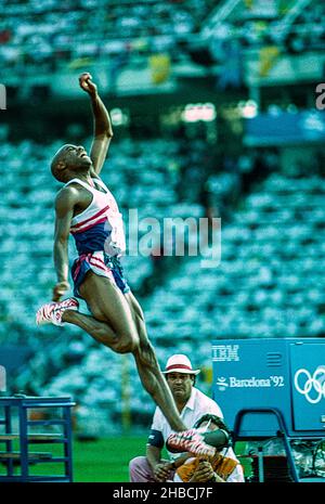 Athletics - Long Jump - Mike Powell Stock Photo - Alamy