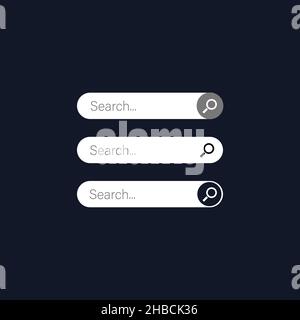 Search bar with icon and placeholder. HTML template element. User ...