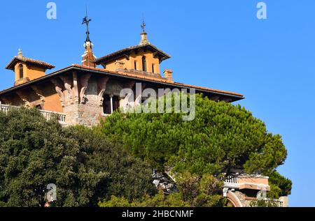 Exterior of Villa Gaslini, built in the 1920' by the architect Gino ...