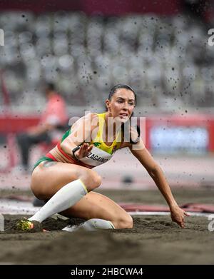 Diana Zagainova participating in the Tokyo 2020 Olympic Games in the ...