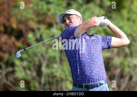 Justin Thomas hits off the first tee during the second round of the ...