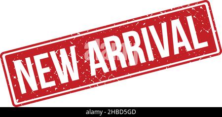 New Arrival Rubber Stamp. Red New Arrival Rubber Grunge Stamp Seal ...