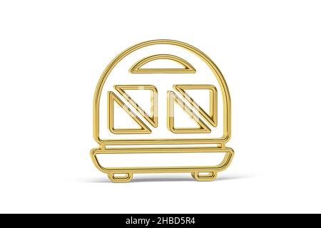 Golden 3d toaster icon isolated on white background - 3d render Stock Photo - Alamy
