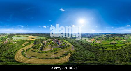 360° view of 360 bird's eye view to the region around the Wülzburg near ...