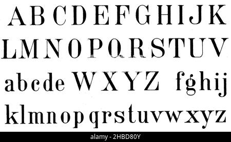 Alphabet: Roman script, , anonym (pattern book, ca. 1900), Alphabet ...