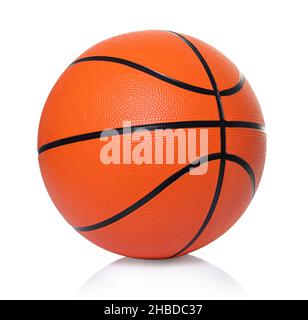 A single basketball isolated on a black background Stock Photo - Alamy