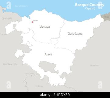 administrative vector map of the Spanish autonomous communities of ...