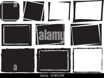 Set of black brush strokes Isolated on white background Stock Vector ...