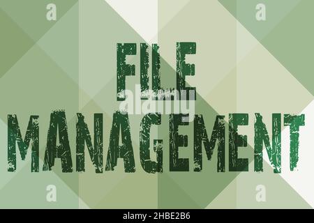 Inspiration showing sign File Management. Business concept computer ...