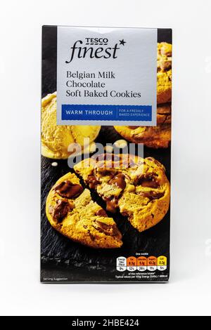 Tesco Finest Belgian Milk Chocolate Cookies Stock Photo - Alamy