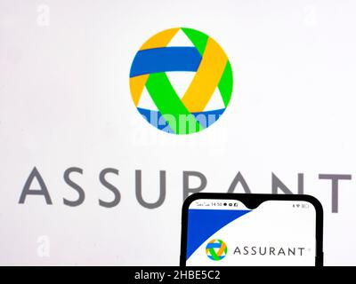 In this photo illustration, the Assurant, Inc. logo seen displayed on a ...
