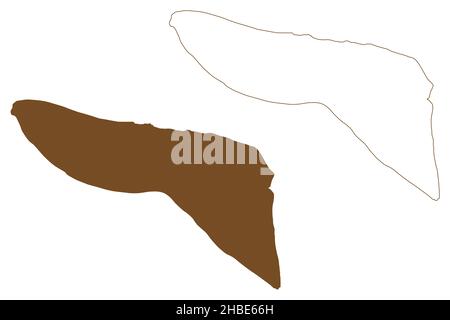 Bengkalis island (Republic of Indonesia, South East Asia) map vector ...