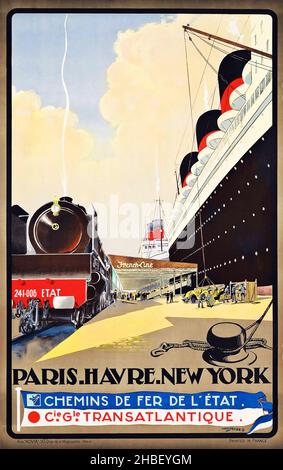Chemins de fer De L'etat, Normandie - Railroad poster - Normandy ...