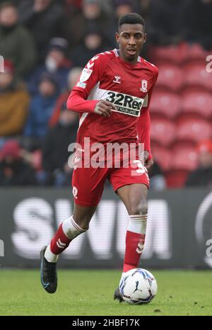 Isaiah Jones of Middlesbrough during the Sky Bet Championship match ...
