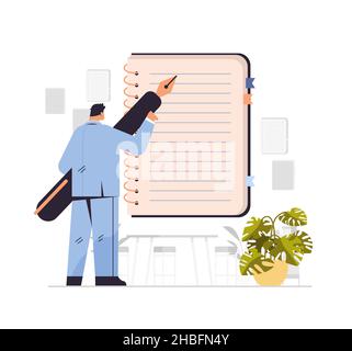 businessman writing in notebook businessman planning on note control ...