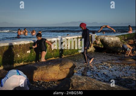 Cold water swimming at the St James' Dalebrook tidal pool near Cape ...