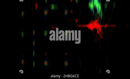 3d illustration - green Lines Expanding Tearing Across Frame to green ...