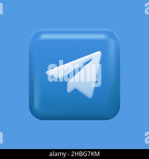 Messaging App Icon. Paper airplane Isolated Button. Vector illustration ...