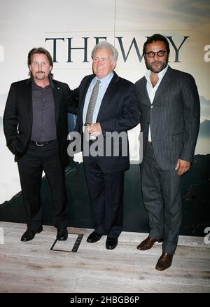 (L-R) Martin Sheen and Emilio Estevez and David Alexanian at the UK ...