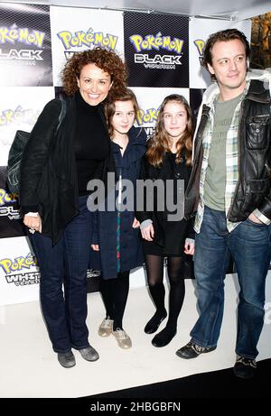 Nadia Sawalha with husband Mark Adderley and children Kiki Adderley and ...