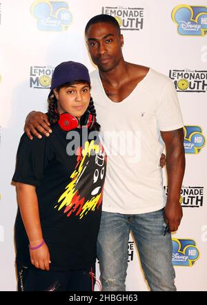 Simon Webbe and daughter Alanah arriving at the Lemonade Mouth Disney ...