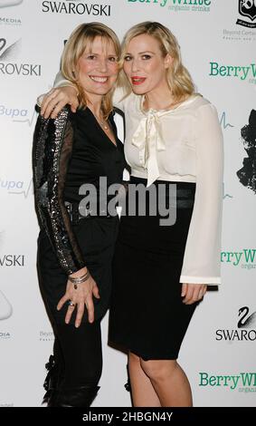 Natasha Bedingfield and mother Molly arriving at the Global Angel ...