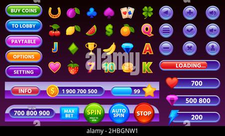 color game asset menu icon button vector art illustration Stock Vector Image & Art - Alamy