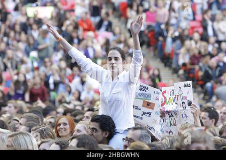The crowd during Capital FM's Summertime Ball at Wembley Stadium ...
