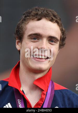 Steven Burke of the Mens Pursuit Cyclist Gold Medalists team at the BT ...