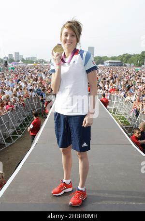 Jade Jones, Taekwondo Olympic Gold Medalist attends the BT London Live ...