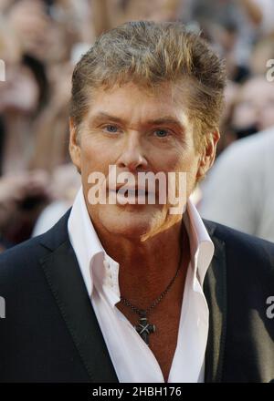 David Hasselhoff arriving at the World Premier of Keith Lemon The Film ...