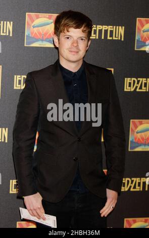 Richard Jones of The Feeling arriving at the Led Zeppelin Celebration ...