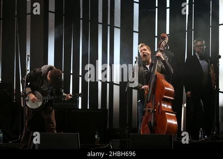 Country Winston and Ted Dwane of Mumford and Sons perform during the ...