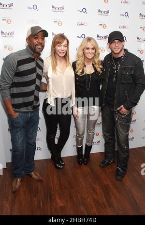 Darius Rucker and Brantley Gilbert pose backstage at the C2C Country to ...