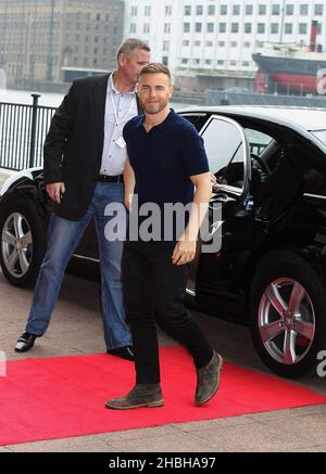 Gary Barlow arriving at the X Factor London Auditions, Wembley Arena ...