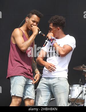 Harley Alexander-Sule and Jordan Stephens of Rizzle Kicks arriving for ...