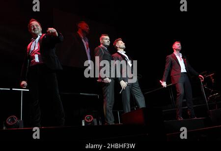 Shane Lynch, Keith Duffy and Ronan Keating attending the world premiere ...