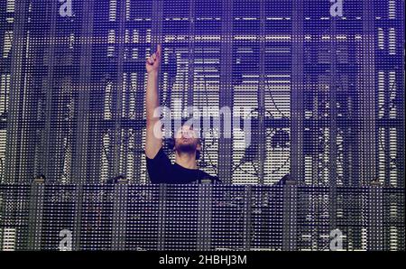 Calvin Harris performs on stage during the BBC Radio 1 Big Weekend ...