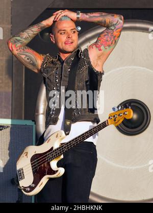 Matt Willis of McBusted performing on stage at Barclaycard British ...