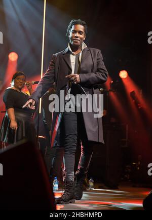 ASAP Rocky guests on stage with Sam Smith at the iTunes festival at the ...