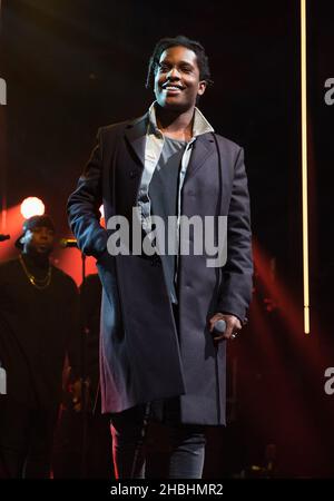 ASAP Rocky guests on stage with Sam Smith at the iTunes festival at the ...