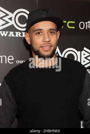 Meridian Dan backstage at the 2014 Mobo Nominations at Ronnie Scott's ...