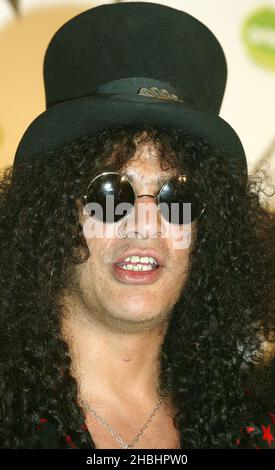 Slash in press room at the Hall of Fame Awards at the Alexandra Palace ...