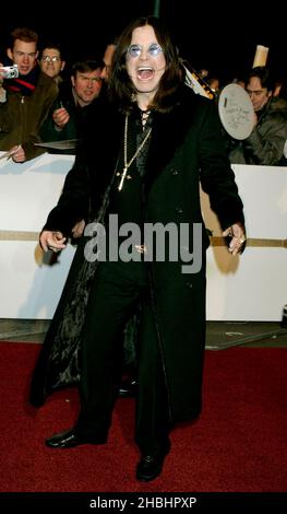 Ozzy Osbourne of Black Sabbath arrives at the Hall of Fame Awards at ...
