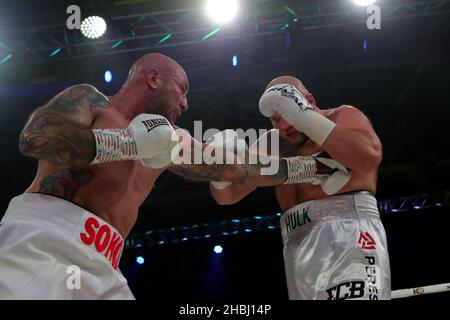 BROVARY, UKRAINE - DECEMBER 18, 2021 - Ukrainian heavyweight boxer Ihor ...